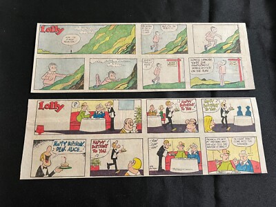 #Q03a LOLLY by Pete Hansen Lot of 4 Sunday Quarter Page Comic Strips ...
