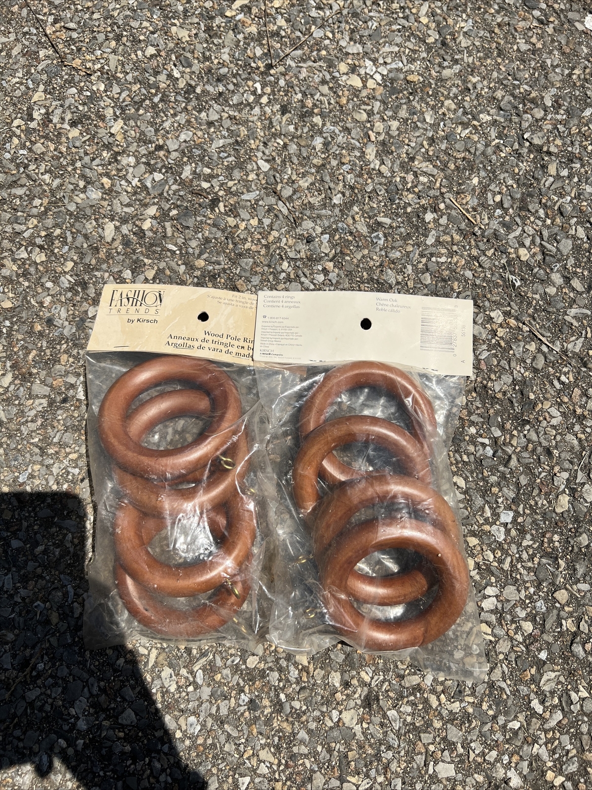 Kirsch 2-inch Wooden Rings And End Caps. Oak Finish | eBay