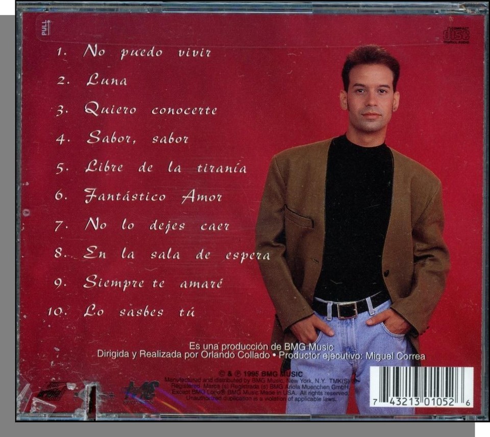 Orlando Collado - Siempre Te Amare - New 1995, 10 Song, Spanish CD ...