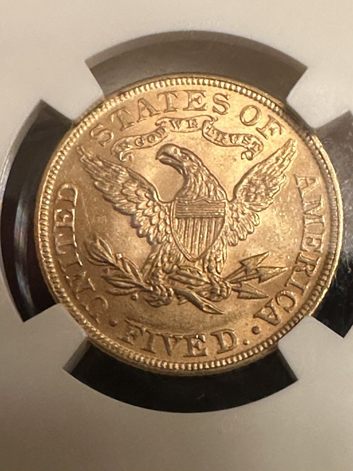 1894 $5 Gold QUARTER EAGLE MS63 WITH A CAC CONFIRMATION CHOICE FOR ...
