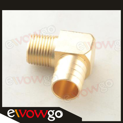 3/4" Male 90 Elbow Brass Hose Barbs Barb To 1/2" NPT Pipe Male Thread ...