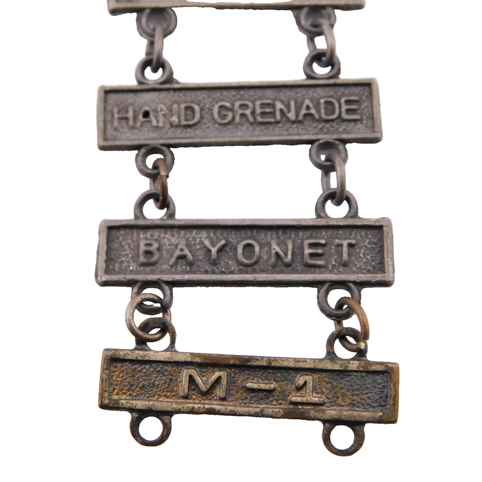 US Army Sharpshooter Weapons Qualification Badge 7 Bars M1 BAR Bayonet ...