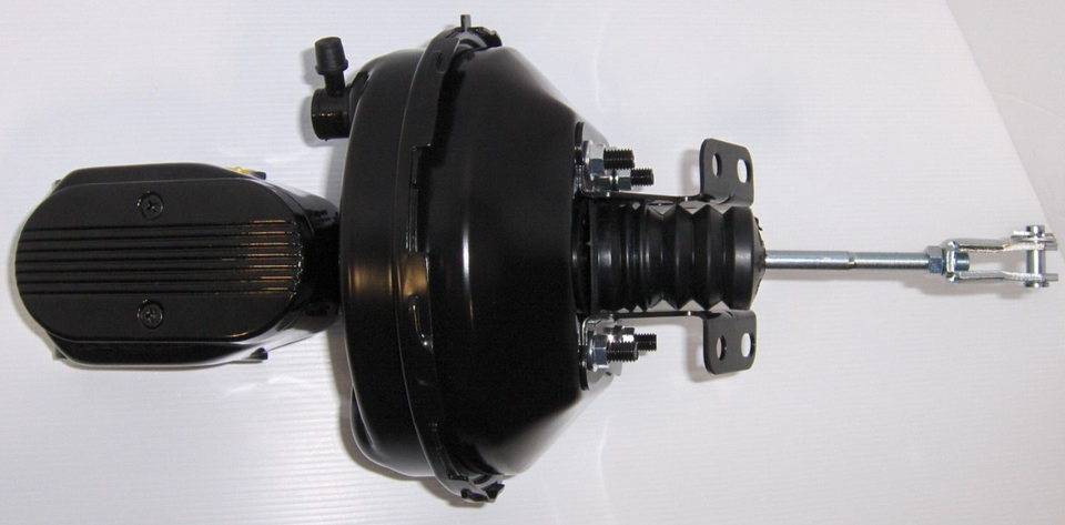 Black Chevelle 9" Power Brake Booster 1" Bore Milled Flat Top Master ...