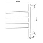 Reina Rance Electric Designer Heated Towel Rail 455mm H x 500mm W ...