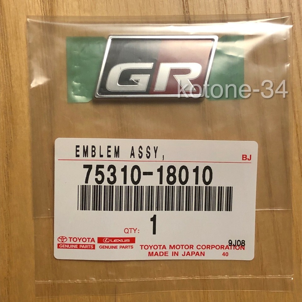 JDM OEM TOYOTA GR 86 GT86 ZN6 2018- SPORTS Genuine Emblem Budge STICKER ...