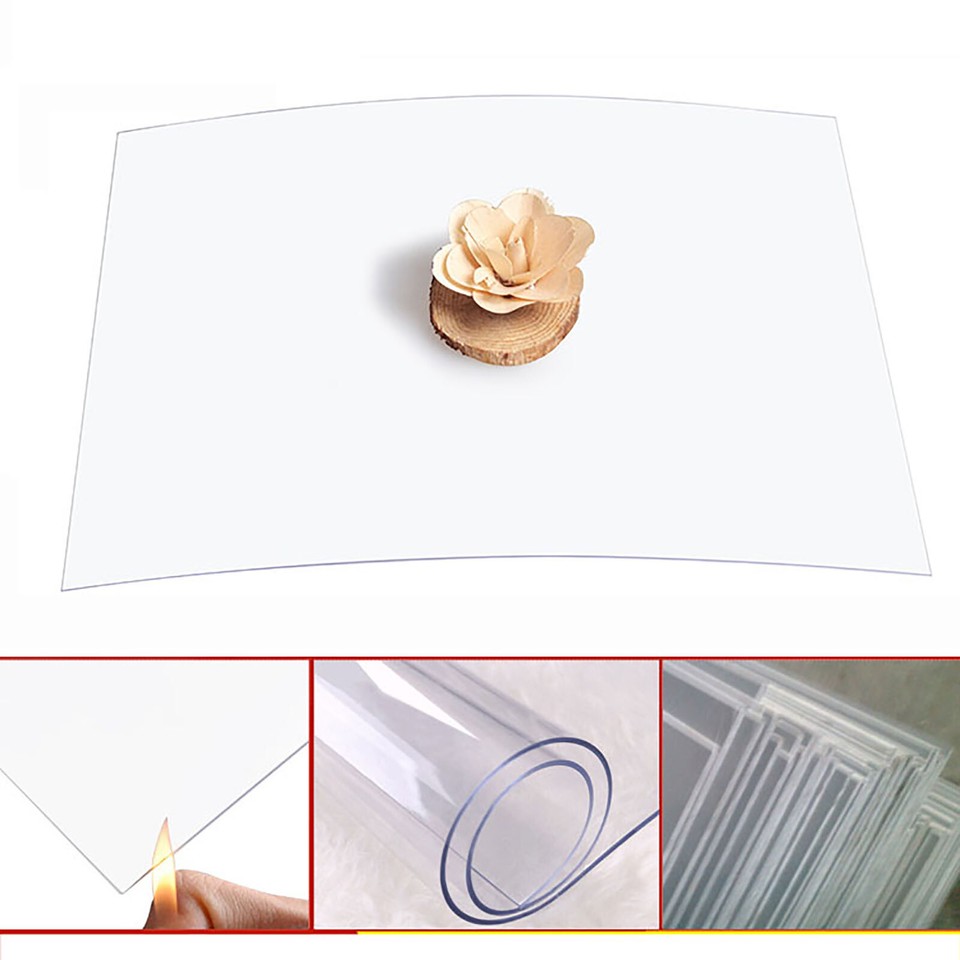 0.4mm~4mm Thick Clear Plastic PVC Sheet Hard Plastic Plate Multi size ...