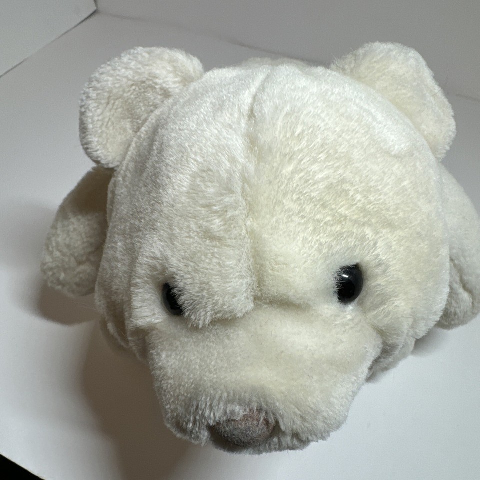 Vintage 1980 Gund White Teddy Polar Bear Plush Snuffles 11” Stuffed ...