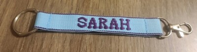 New Sarah Personalized Keychain Blue and Purple | eBay