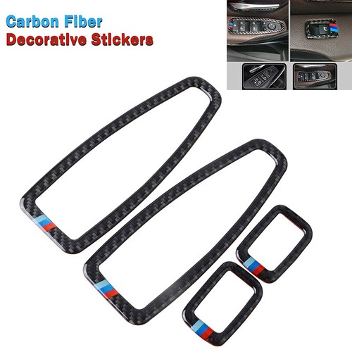 For BMW F30 3 Series Accessories Real Carbon Fiber Window Panel Cover ...