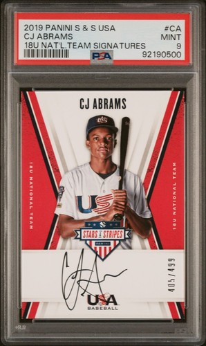 2019 Panini USA Baseball Stars & Stripes - 18U National Team Signatures ...