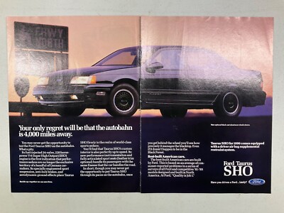 MISC1607 Vintage Advertisement 1990 Ford Taurus SHO 2 page 2 page | eBay