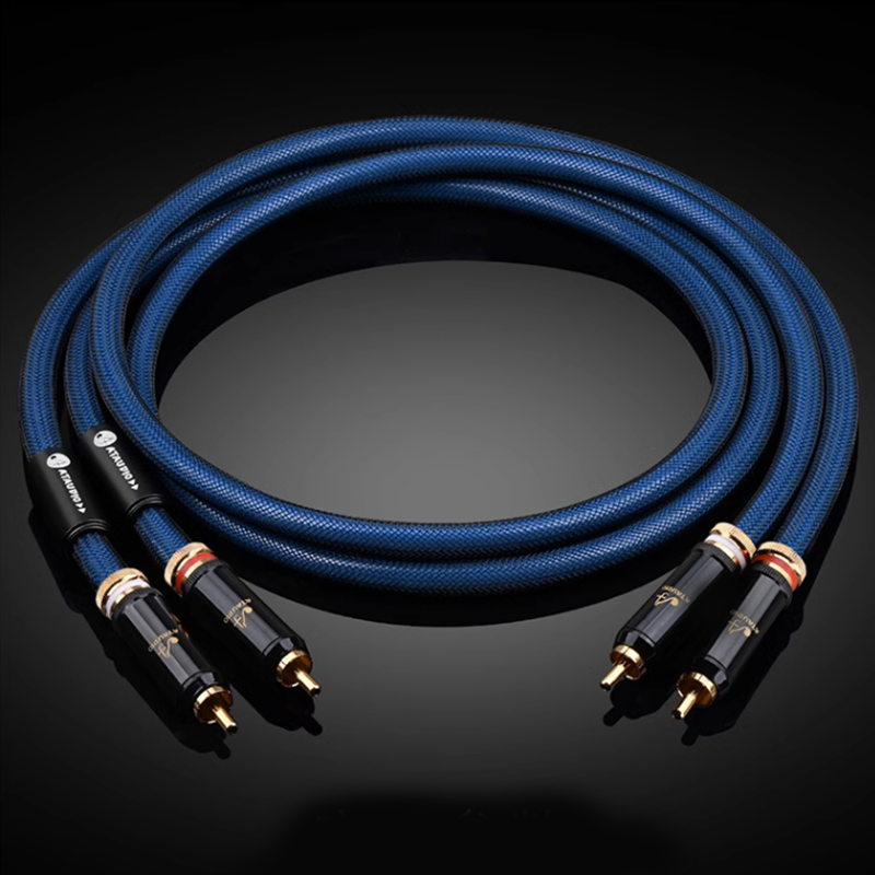 Hifi rca Audio cable occ Silver Plated Rca Cable with self locking RCA ...