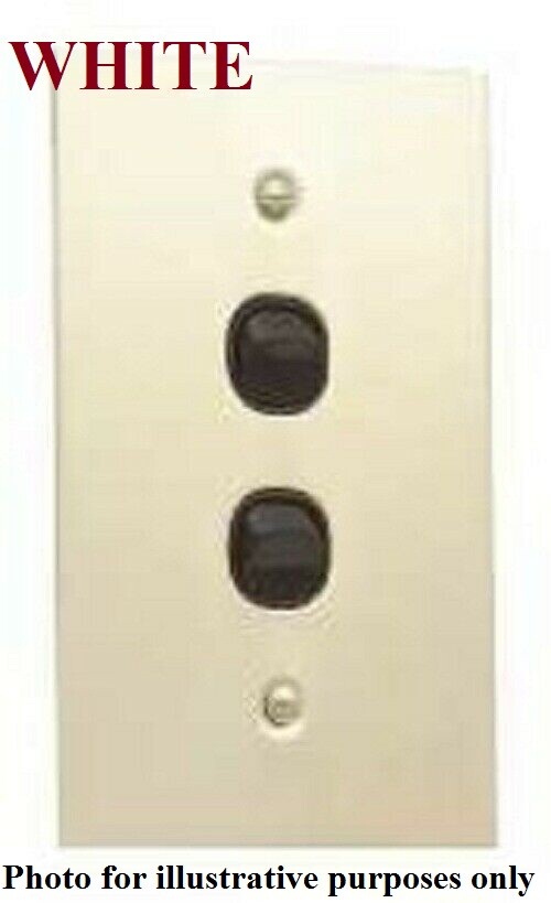 Clipsal BBSL STYLE FLUSH SWITCH 130x85mm 2-Gang 250V 10A Brass ...