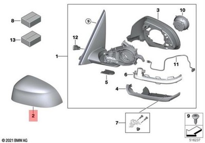 Genuine BMW X3 X4 M X5 G01 G02 G05 G07 G08 Cover Cap Primed Left ...