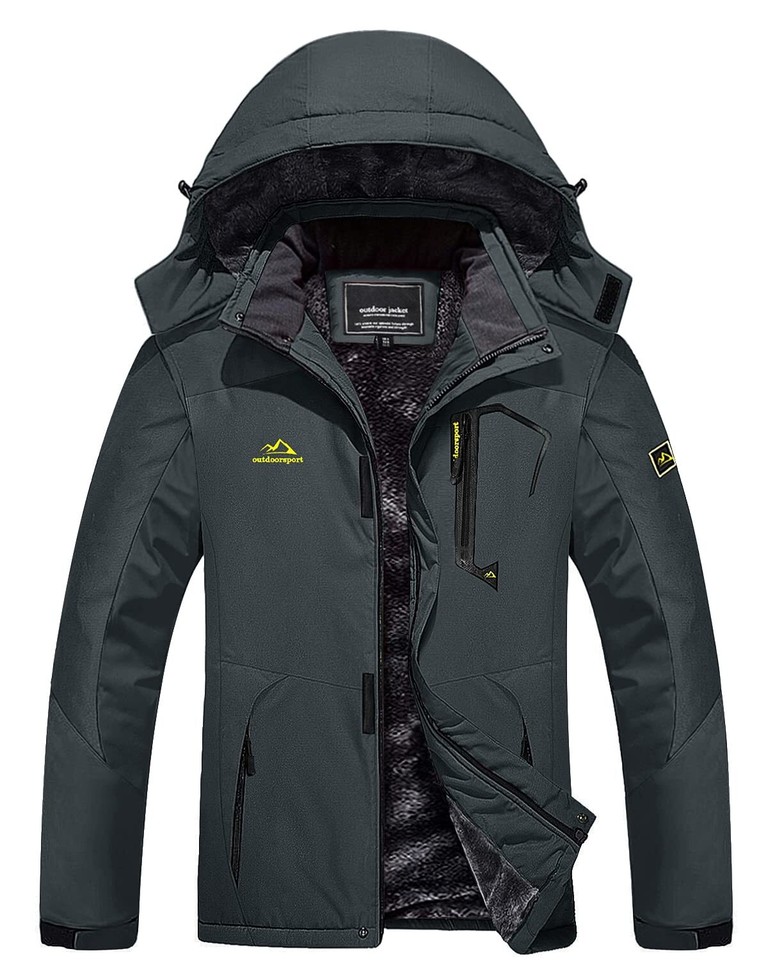 Men's Waterproof Winter Jacket Warm Winter Coats Outdoor Ski Snow ...