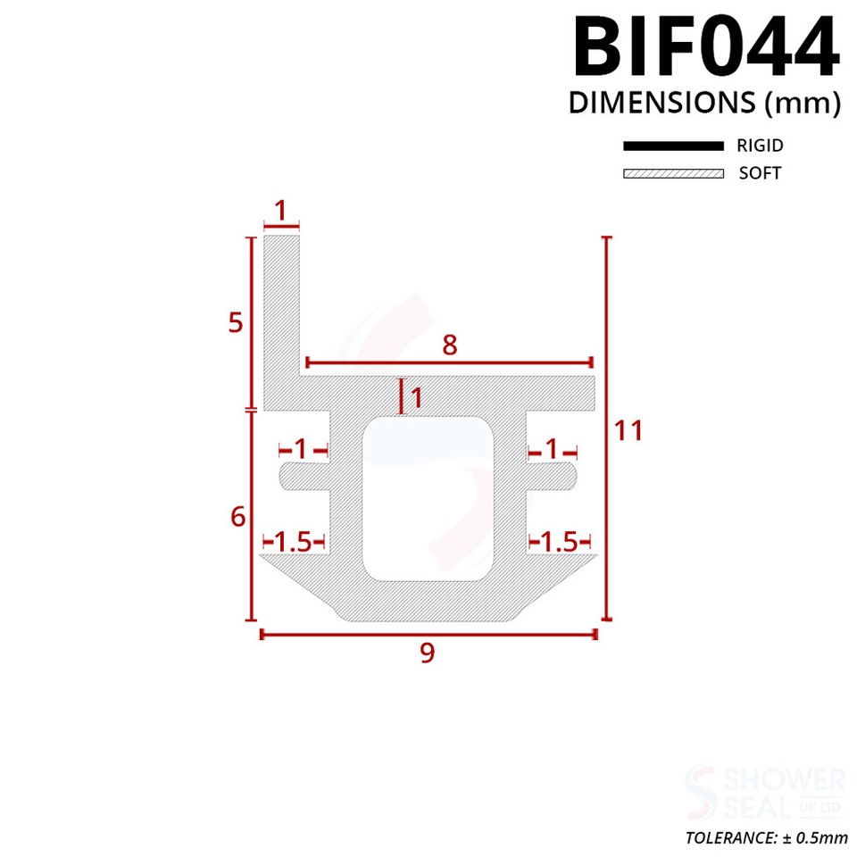 Channel Shower Seal | Bi-Fold Folding Glass Door Screen | 200cm / 2.0M ...