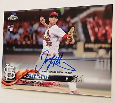 2018 Topps Chrome Jack Flaherty Rookie Auto Autograph #RA-JF Cardinals ...