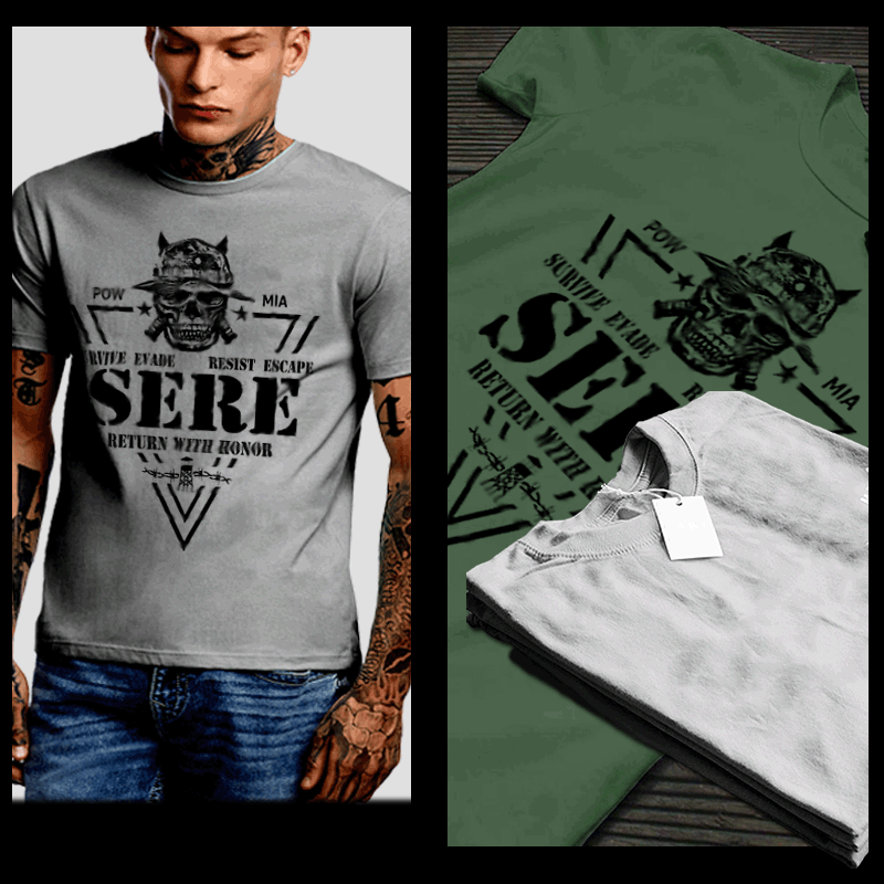 Special Forces T-shirt SERE POW MIA Military Combat Survival Tactical ...
