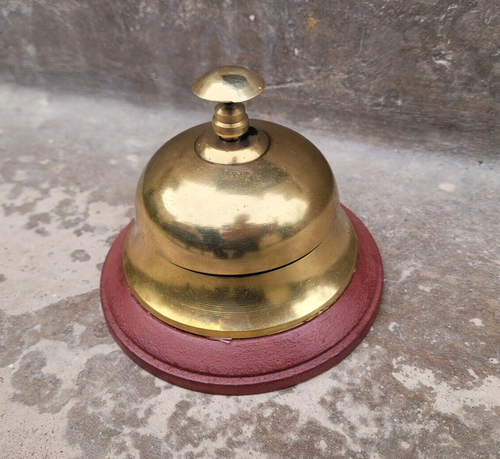 Nautical Brass Table Desk Bell - Hotel Service Ornate Reception Counter ...