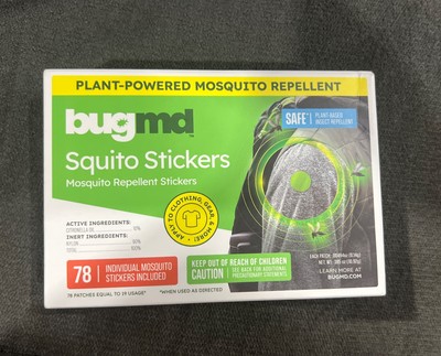 BugMD Squito Stickers .385 Ounce, 78 Citronella Repellent Patches | eBay