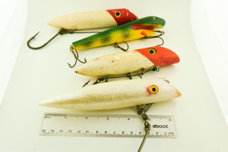 Vintage Warrior Salmon Musky Minnow Antique Lure Lot JJ18 | eBay