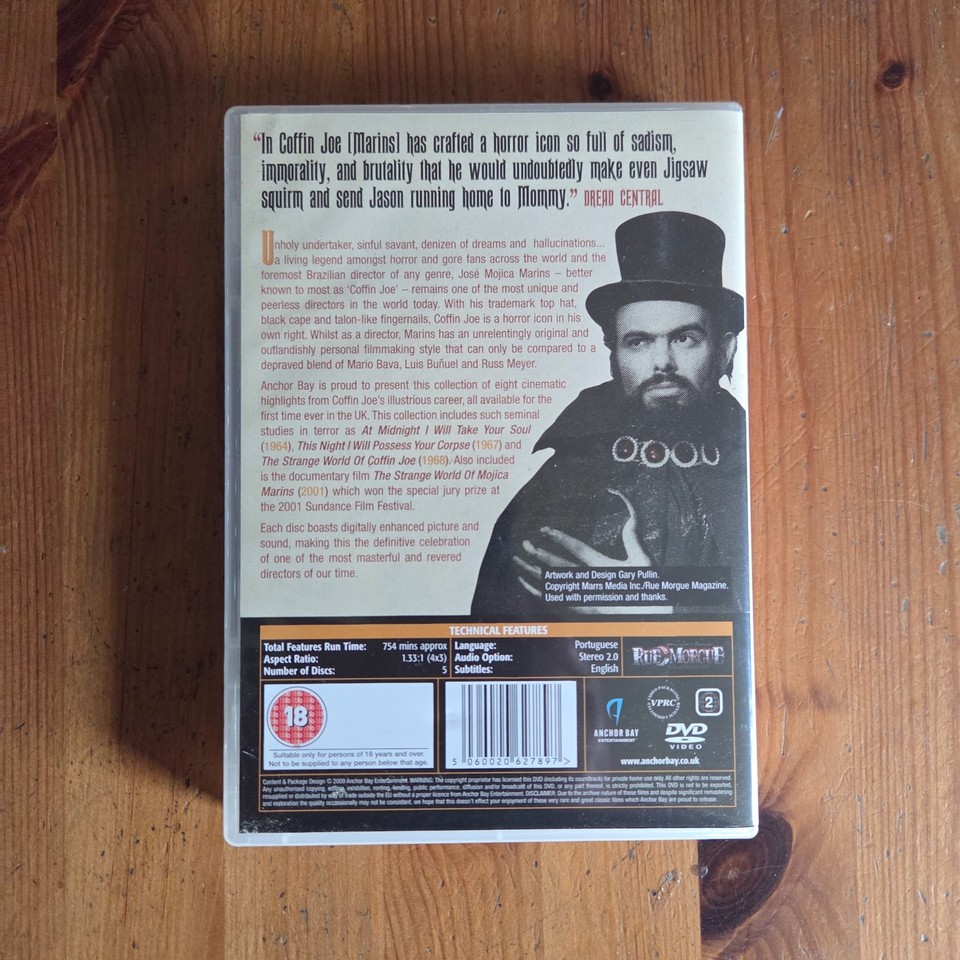 THE COFFIN JOE COLLECTION. 9 FILMS.Dvd.5 Disc Boxset. REGION 2 | eBay