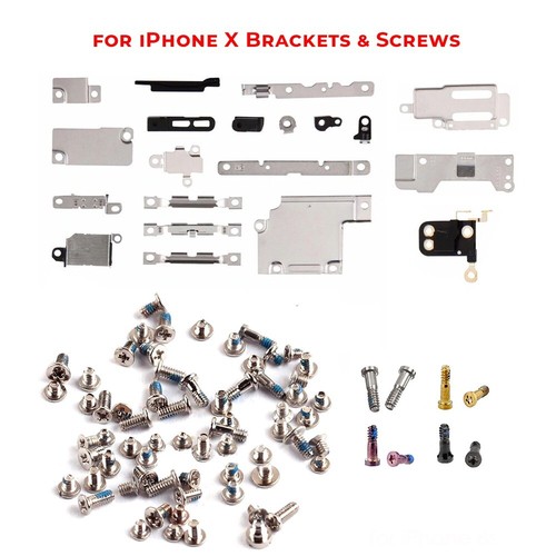 For iPhone X Bracket + Screw Set Inner Metal Shields Holding Brackets ...