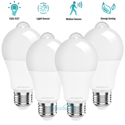 LED PIR Auto Motion Sensor Light Bulbs E26 12W Equivalent 150W Bulb E27 ...
