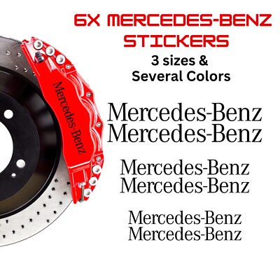 6x Mercedes-Benz Brake Caliper Decal Stickers / Car Decals / Car ...
