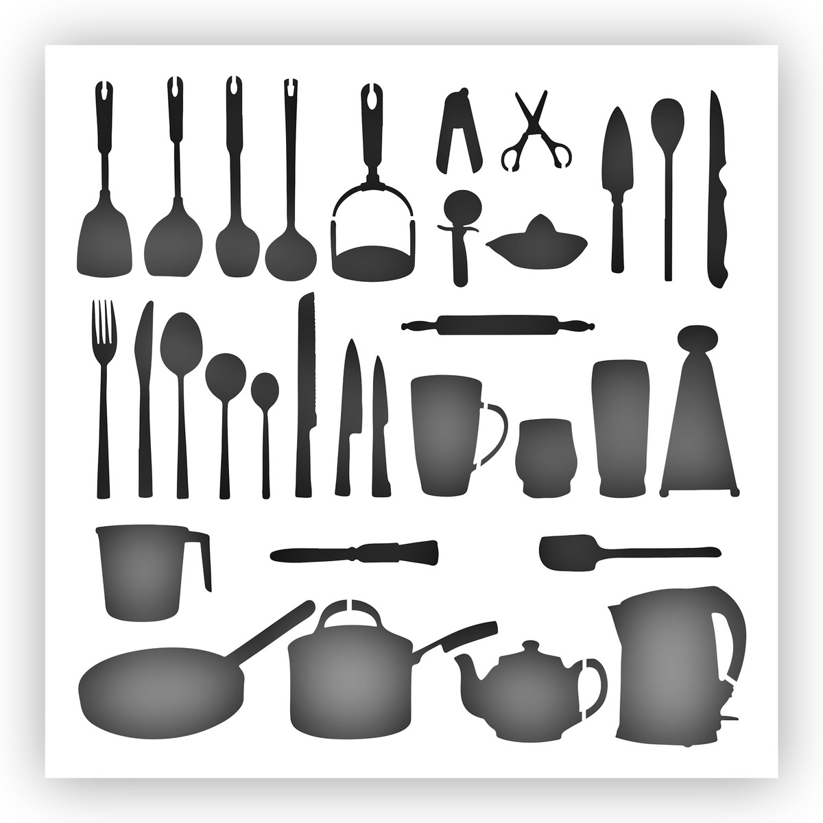 Kitchen Stencils Utinsuls Custom Bamboo Cooking Utensils | Design