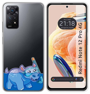 Cover Silicone Trasparente per Xiaomi Redmi Note 12 Pro 4G Disegno ...