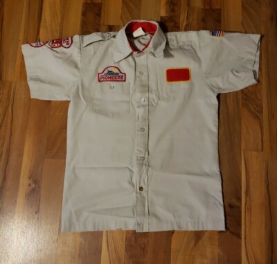 AWANA CLUBS GIRLS GRAY BUTTON UP SHIRT SIZE 14 | eBay