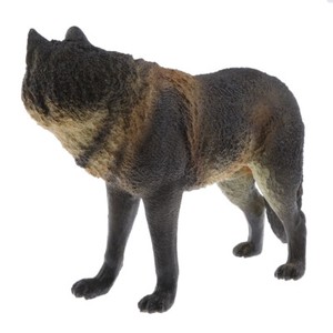 Black Wolf Model Figurine Toy 7 inch Wild Animals Statue Action Figure ...