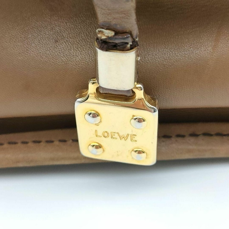 Authentic Loewe Amazona 32 Hand Boston Bag Anagram Brown Corduroy ...