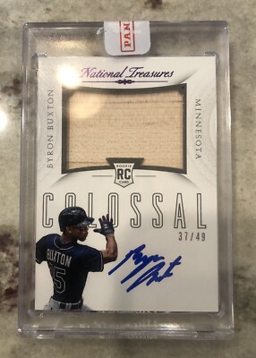 Byron Buxton 2015 National Treasures Colossal Bat Rc Auto /49 Minnesota ...