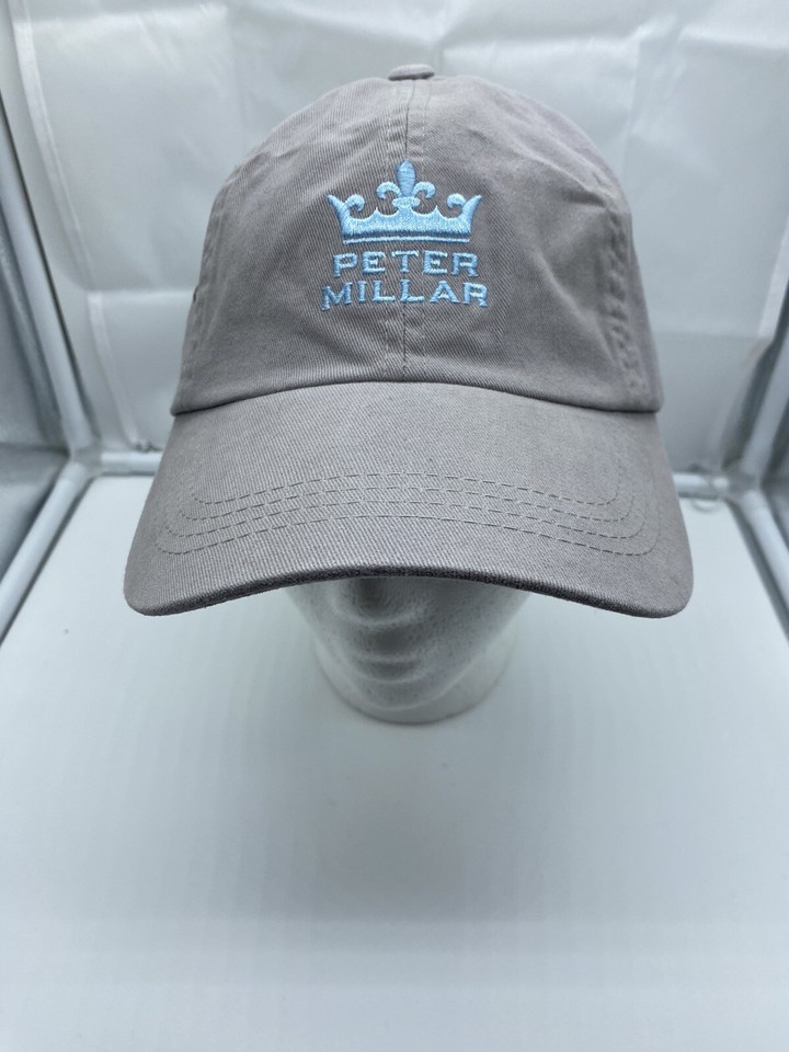 Peter Millar Logo Gray Baseball Hat Cap Adjustable Strap-back Cotton | eBay