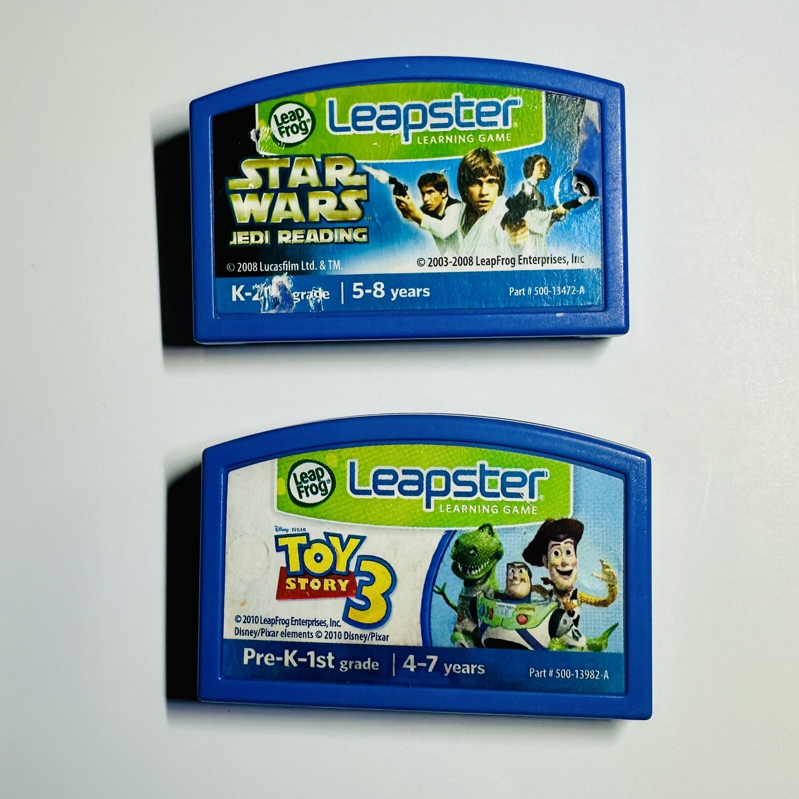 Set Of 2 LEAP FROG LEAPSTER Toy Story 3 & Star Wars Jedi Game Cartridge ...