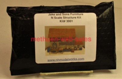 NHmodelworks~#3001~Jake and Sons Furniture~N-Scale Structure Kit ...