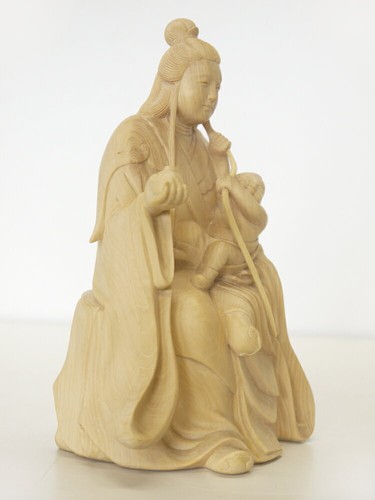 Kishimojin (Hariti) Statue Wood Carving, Fertility & Safe Childbirth, 6 ...