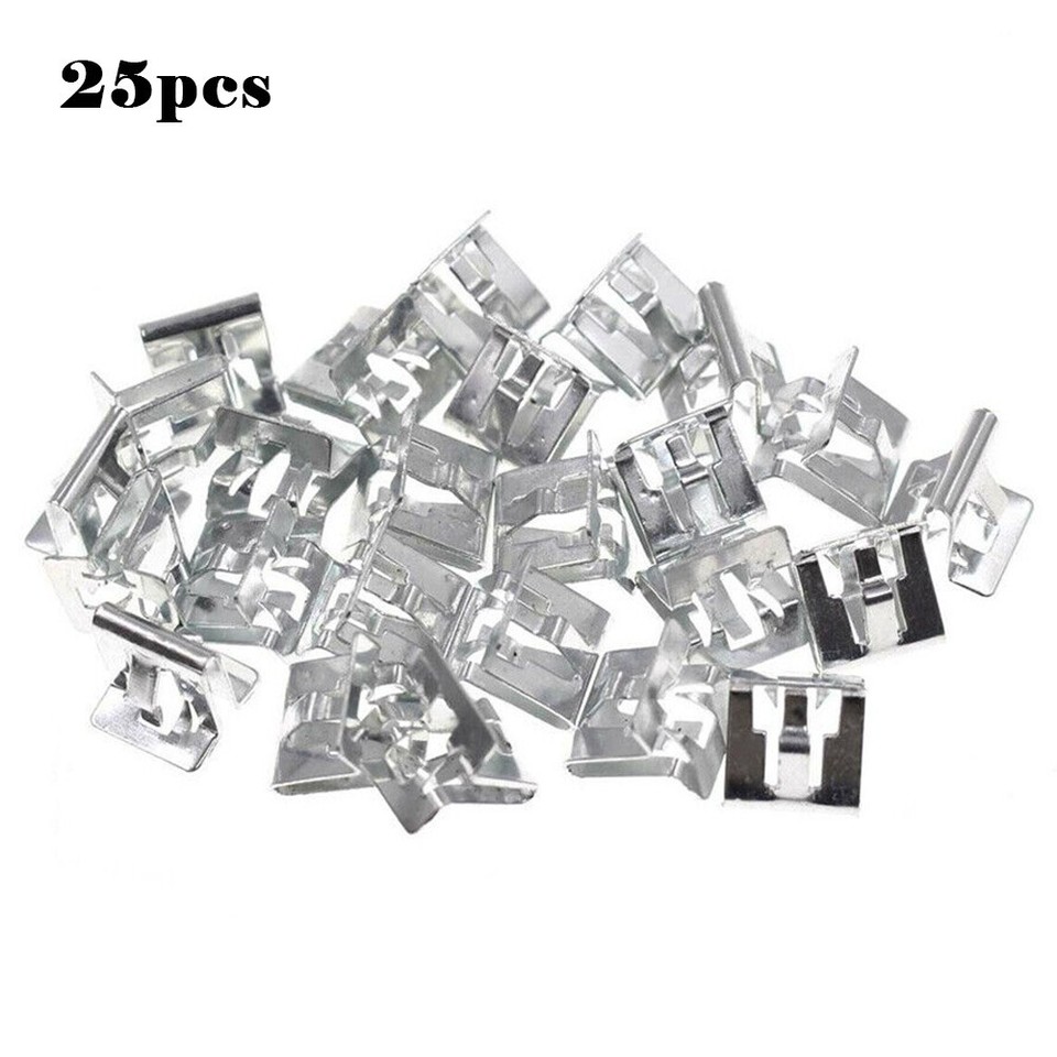 25Pcs Car Retainer Moulding Trim Metal Fastener Clips for Automotive ...