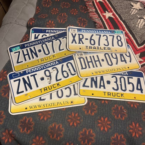 pennsylvania license plate with RANDOM Number LETTER | eBay