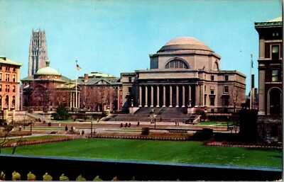 Postcard Columbia University Area with Seth Low Memorial Library New ...
