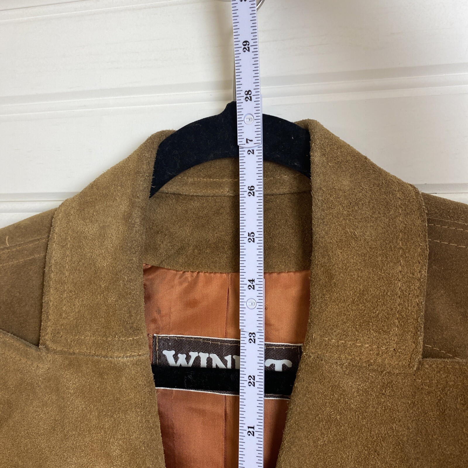 Vintage Winlit beige western suede jacket lined jacke… - Gem