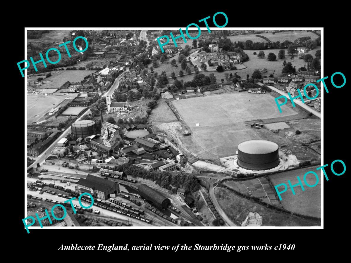 OLD LARGE HISTORIC PHOTO AMBLECOTE ENGLAND THE STOURBRIDGE GAS WORKS ...