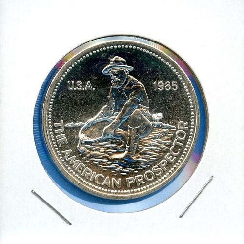 1985 Engelhard American Prospector .999 Fine Silver 1oz Round Bullion ...