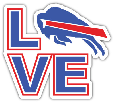 Buffalo Bills Love NFL Sport Car Bumper Sticker Decal "SIZES'' | eBay
