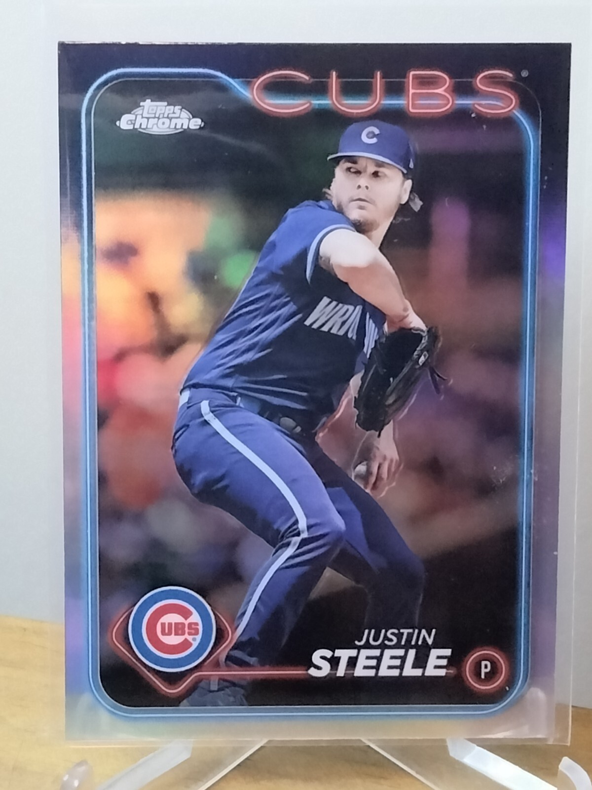 JUSTIN STEELE 2024 Topps Chrome REFRACTOR Baseball #258 Chicago Cubs ...