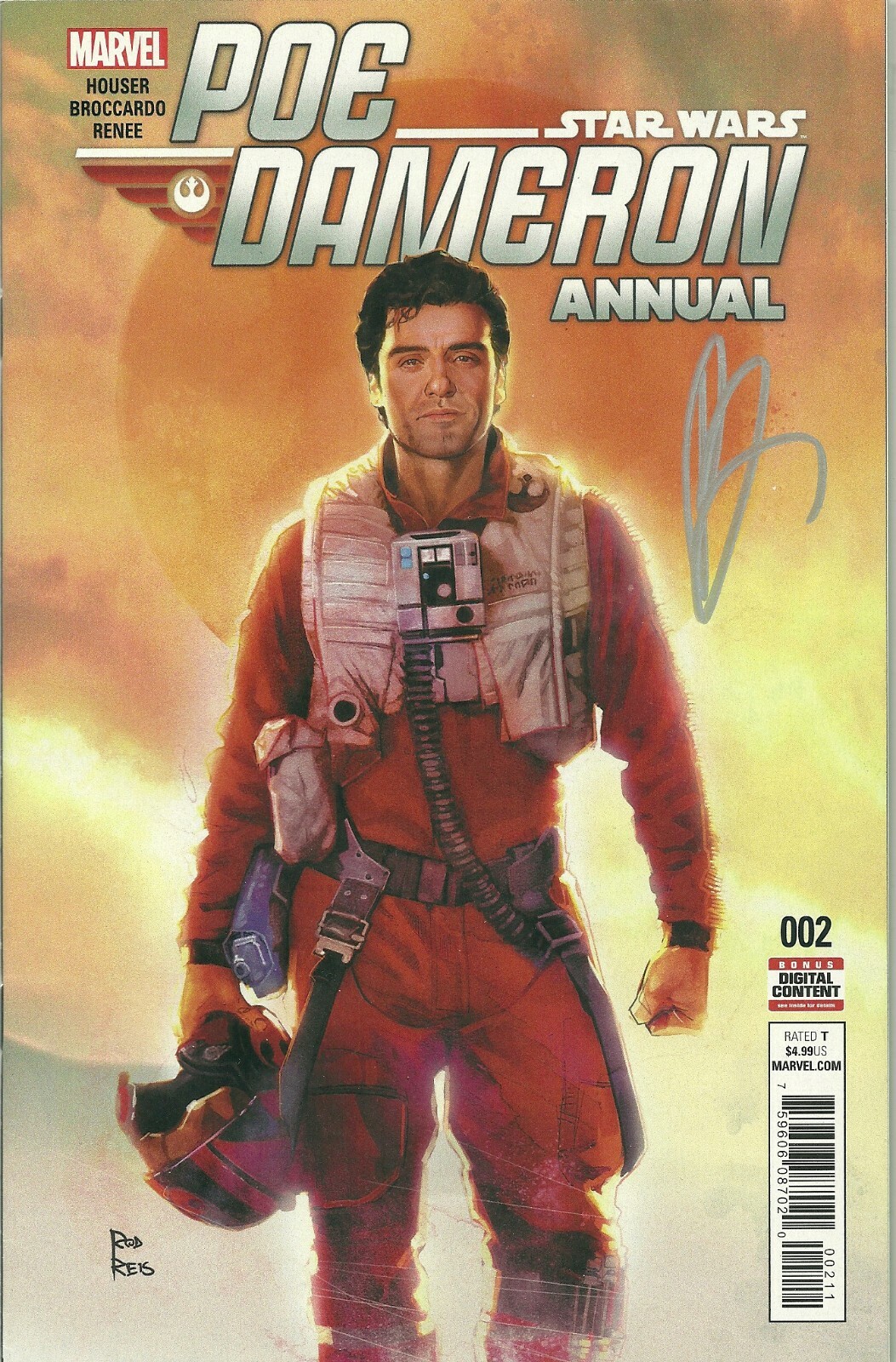 Andrea Broccardo signed Poe Dameron Annual #2 in VF/NM condition | eBay
