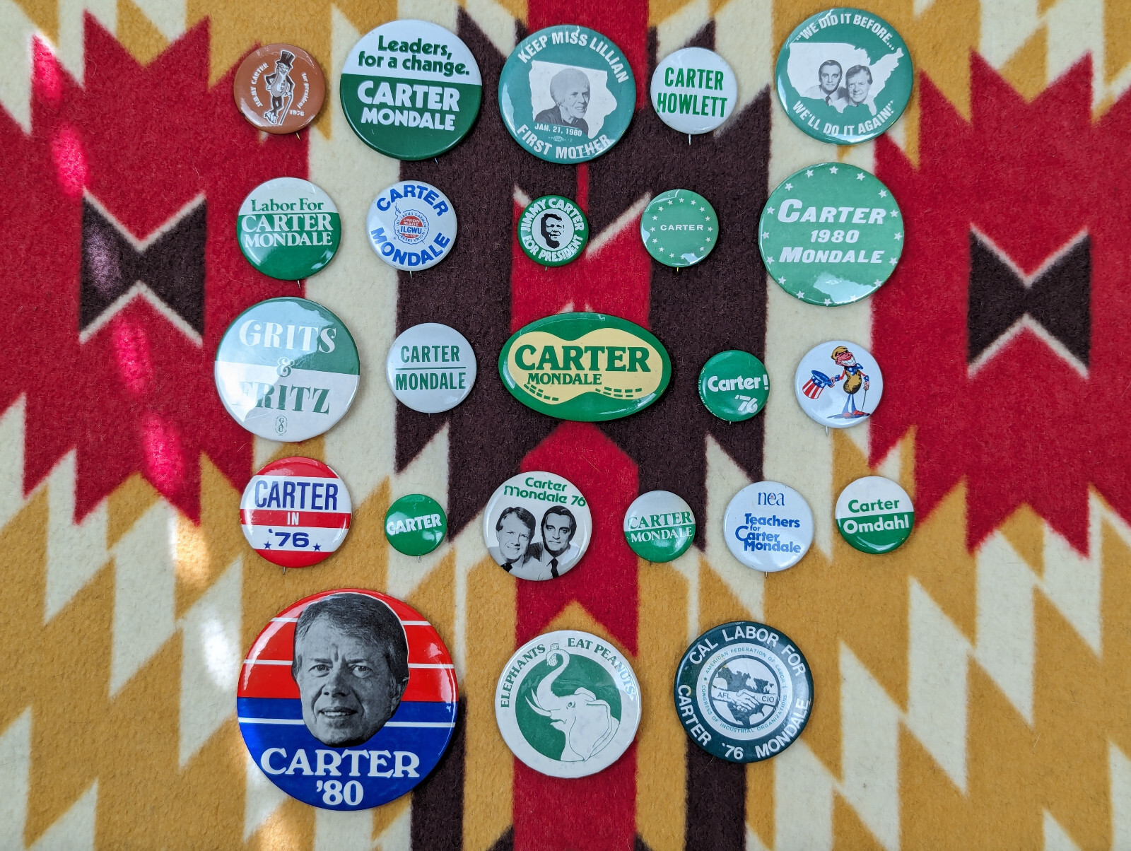 Jimmy Carter campaign button political VTG Lot of 24 Republican ...