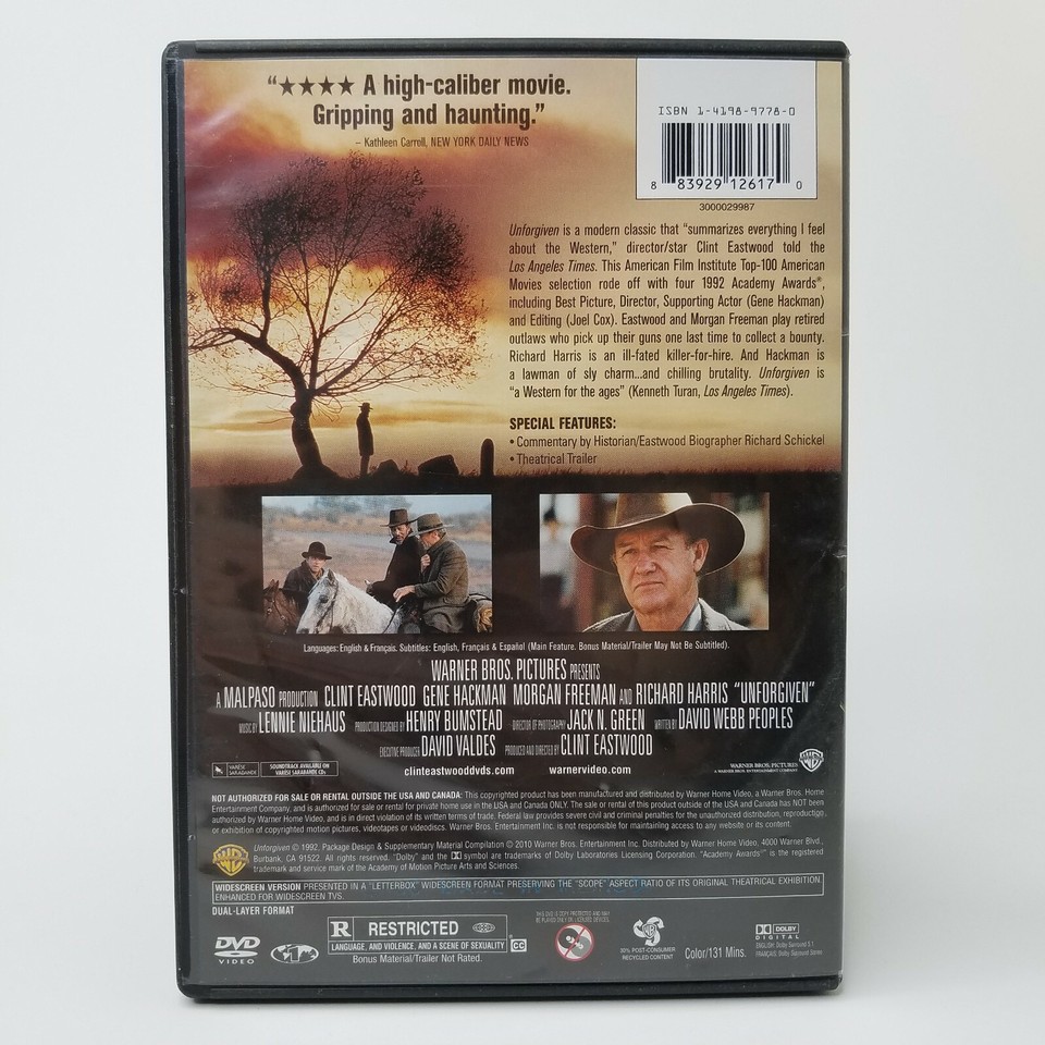 Unforgiven (DVD, 2010) Morgan Freeman, Clint Eastwood, Gene Hackman | eBay